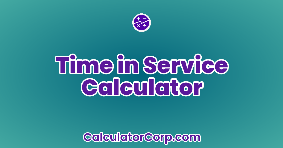 Time In Service Calculator