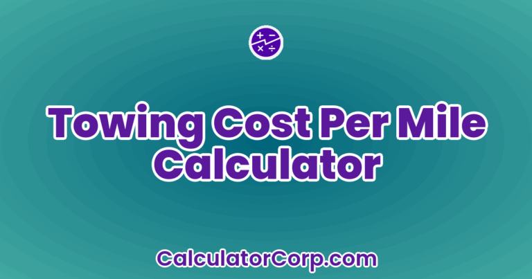 Towing Cost Per Mile Calculator