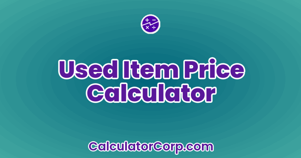 Used Item Price Calculator