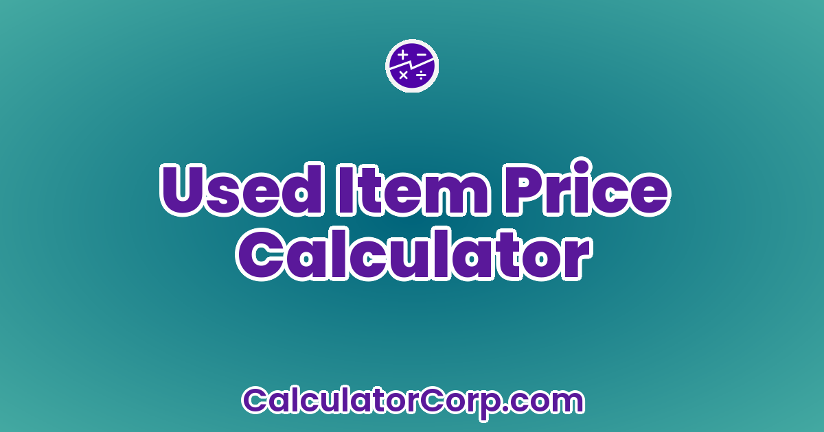 Used Item Price Calculator