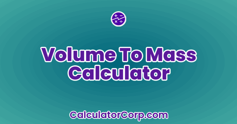 Volume To Mass Calculator