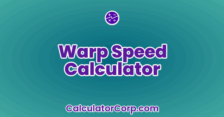 Warp Speed Calculator