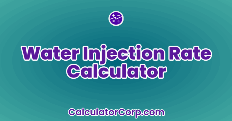 Water Injection Rate Calculator