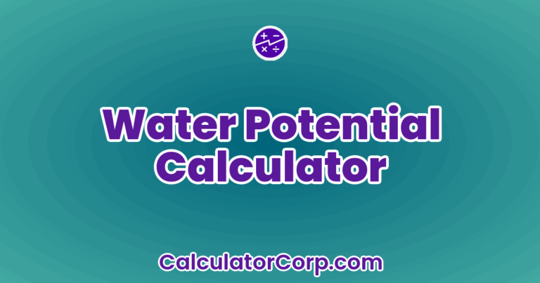 Water Potential Calculator