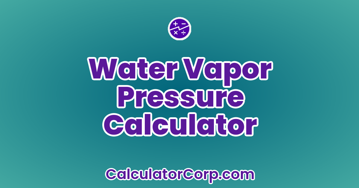 Water Vapor Pressure Calculator