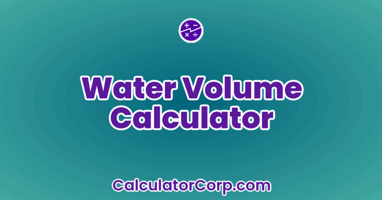 Water Volume Calculator