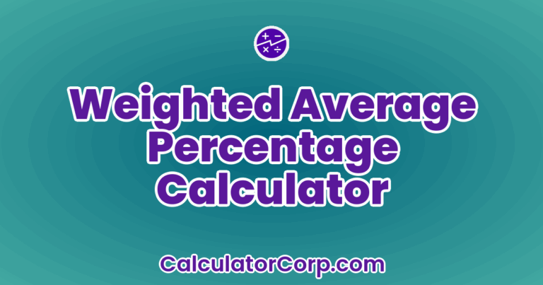 Weighted Average Percentage Calculator