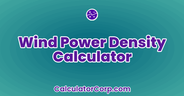 Wind Power Density Calculator