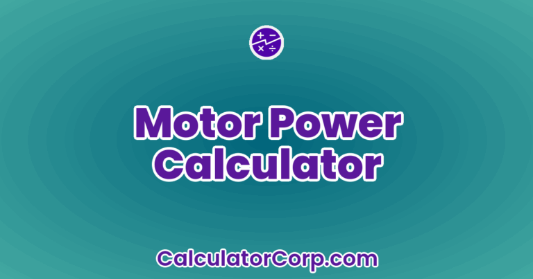 Motor Power Calculator