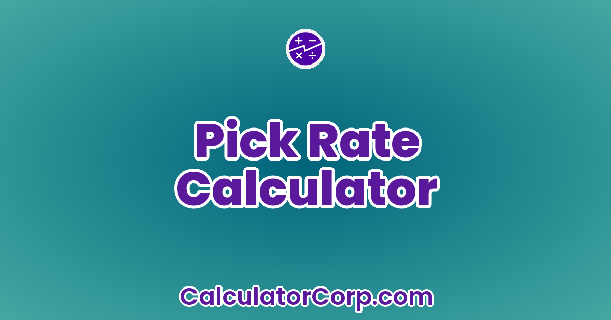 Pick Rate Calculator