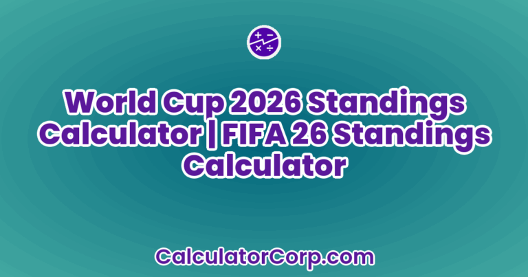 World Cup 2026 Standings Calculator | FIFA 26 Standings