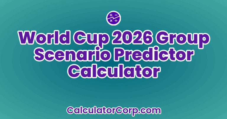World Cup 2026 Group Scenario Predictor Calculator