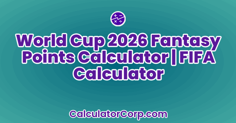 World Cup 2026 Fantasy Points Calculator | FIFA