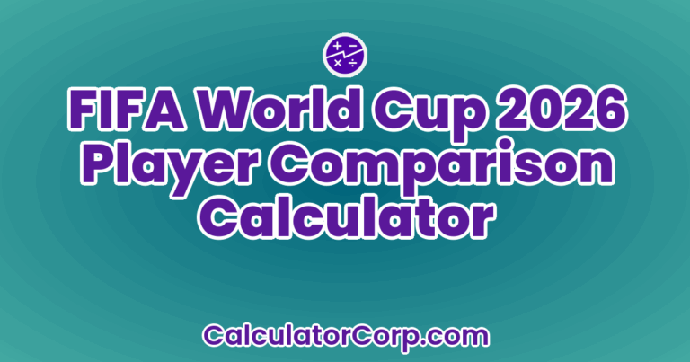 FIFA World Cup 2026 Player Comparison Calculator