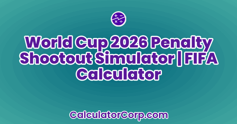 World Cup 2026 Penalty Shootout Simulator | FIFA Calculator