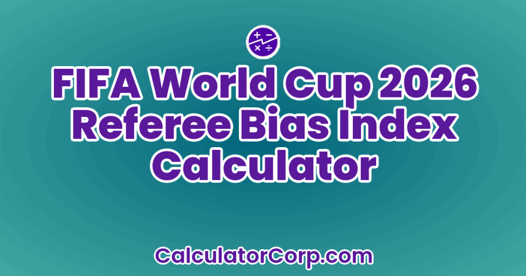 FIFA World Cup 2026 Referee Bias Index Calculator