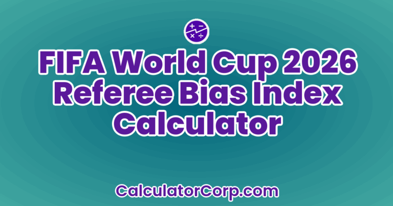 FIFA World Cup 2026 Referee Bias Index Calculator