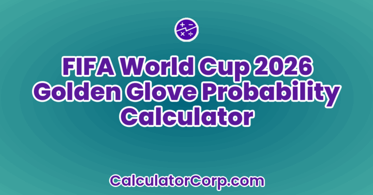 FIFA World Cup 2026 Golden Glove Probability Calculator