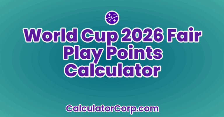 World Cup 2026 Fair Play Points Calculator