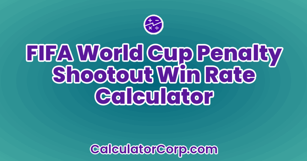 FIFA World Cup Penalty Shootout Win Rate Calculator