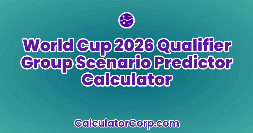 World Cup 2026 Qualifier Group Scenario Predictor Calculator