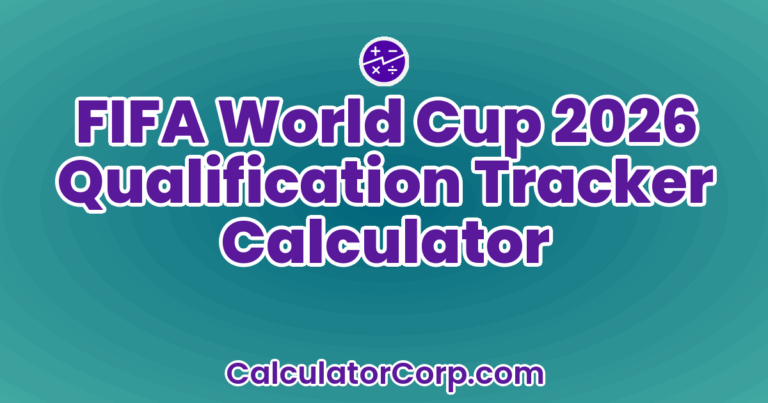 FIFA World Cup 2026 Qualification Tracker Calculator