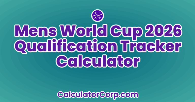 Mens World Cup 2026 Qualification Tracker Calculator