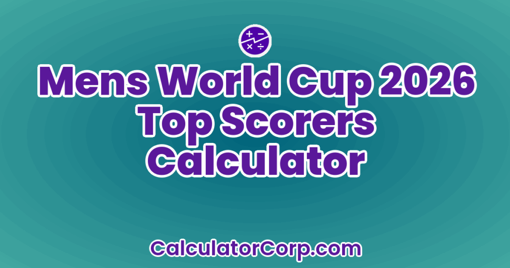 Mens World Cup 2026 Top Scorers Calculator