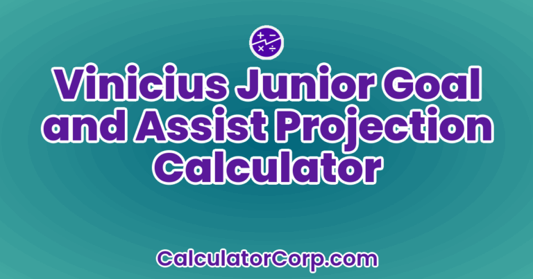 Vinicius Junior Goal And Assist Projection Calculator