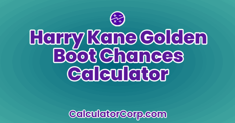 Harry Kane Golden Boot Chances Calculator