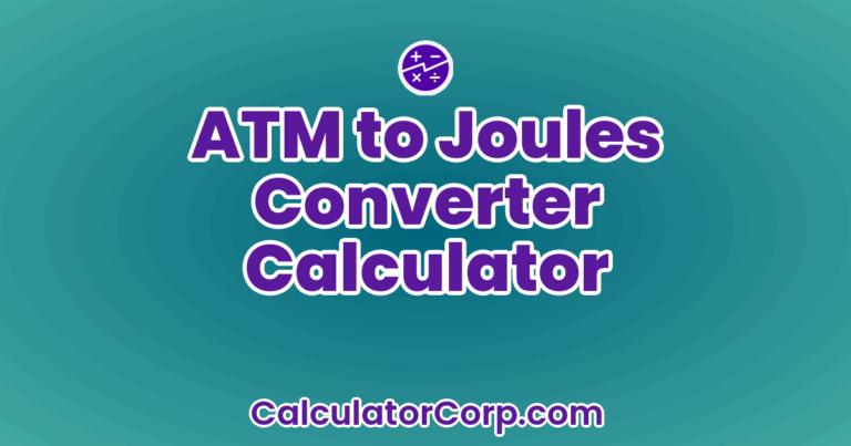 ATM To Joules Converter