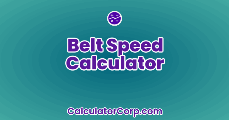 Belt Speed Calculator