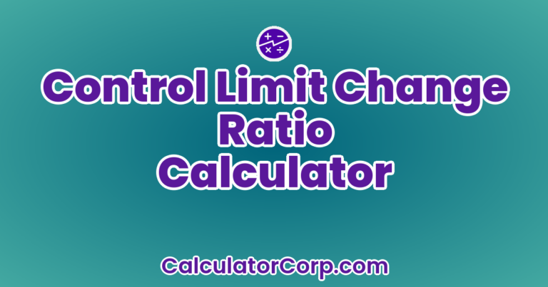 Control Limit Change Ratio Calculator
