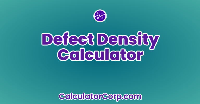 Defect Density Calculator