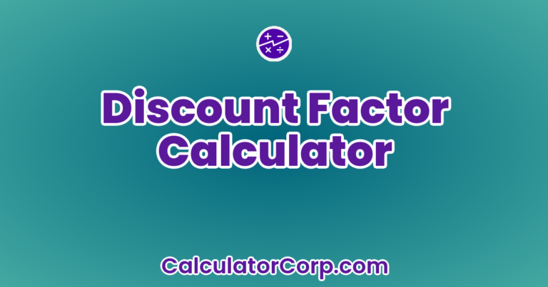 Discount Factor Calculator