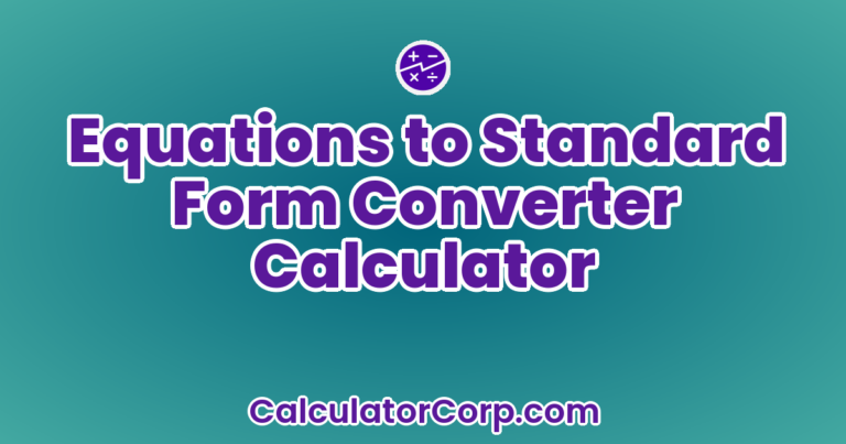 Equations To Standard Form Converter