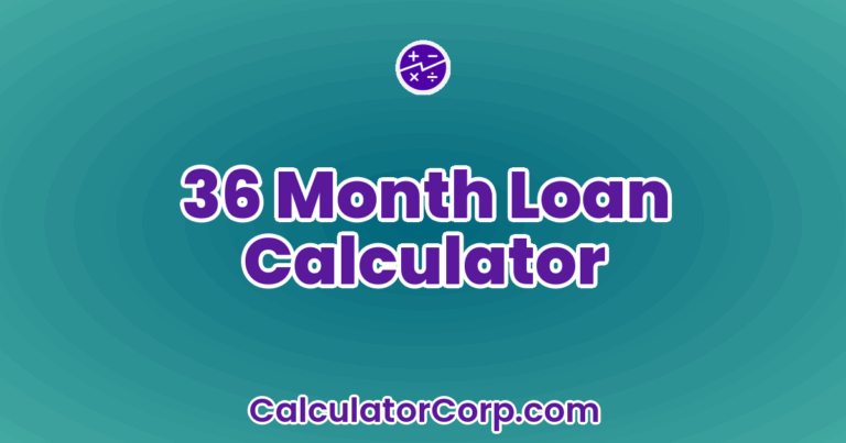 36 Month Loan Calculator