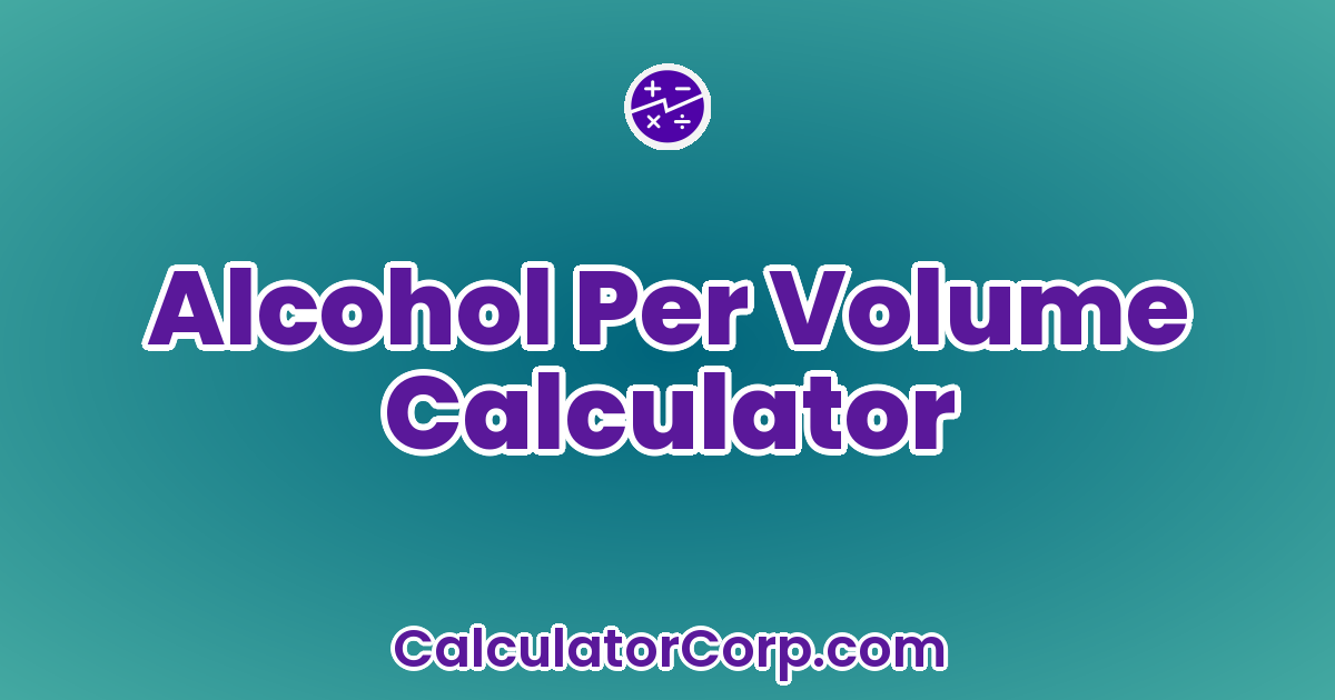 Alcohol By Volume (ABV) Calculator