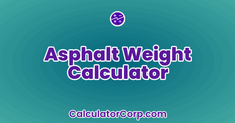 Asphalt Weight Calculator