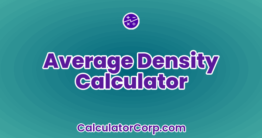 Average Density Calculator