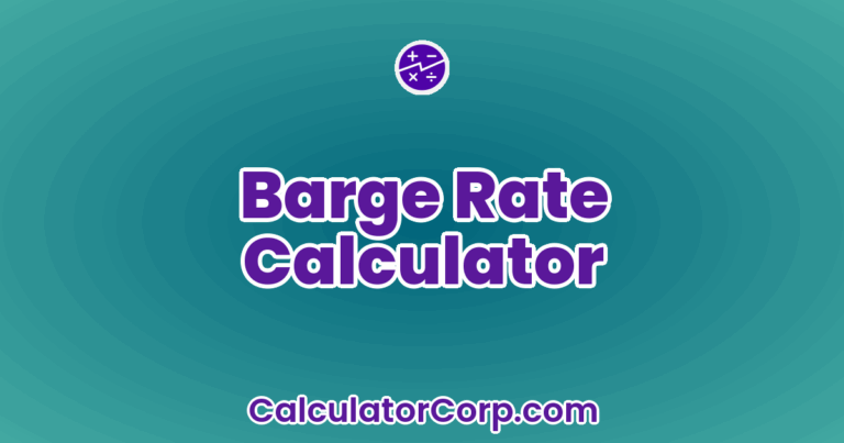 Barge Rate Calculator