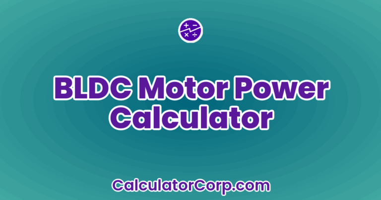 BLDC Motor Power Calculator