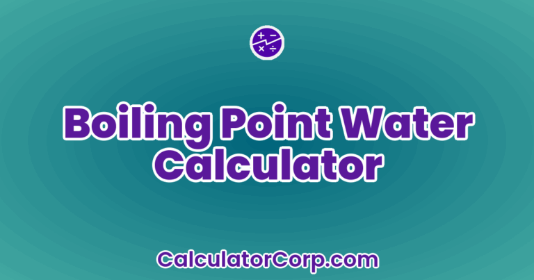 Boiling Point Water Calculator