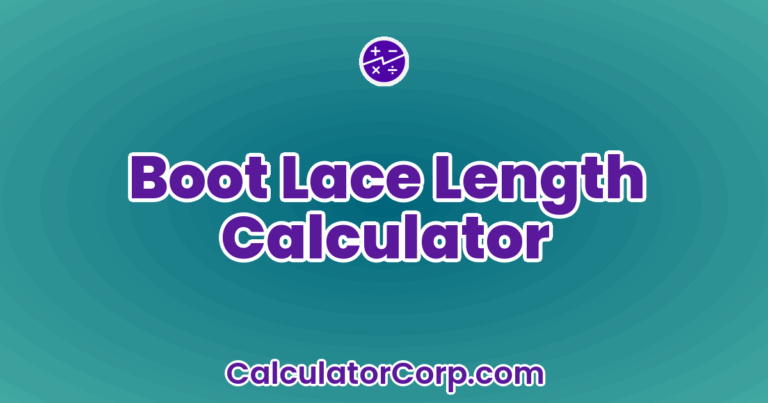 Boot Lace Length Calculator