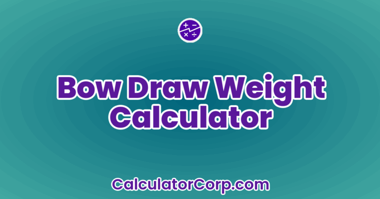 Bow Draw Weight Calculator