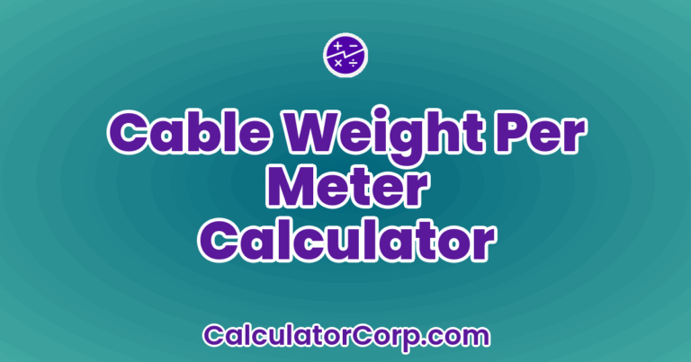 Cable Weight Per Meter Calculator