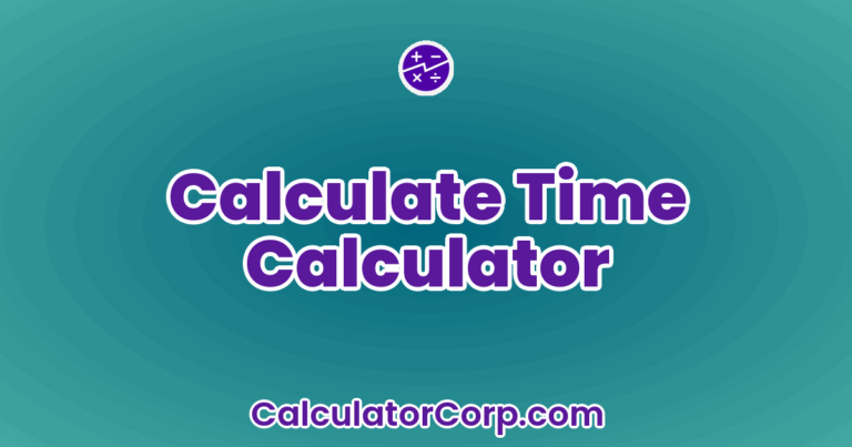 Calculate Time Calculator