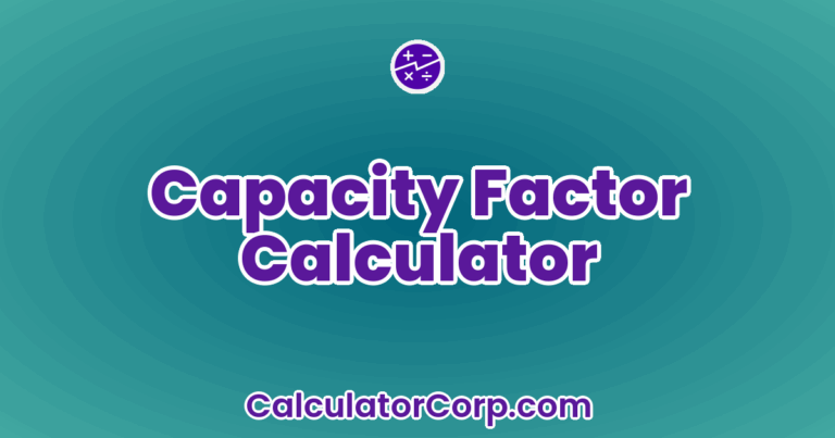 Capacity Factor Calculator