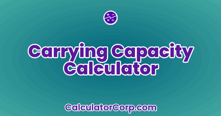 Carrying Capacity Calculator