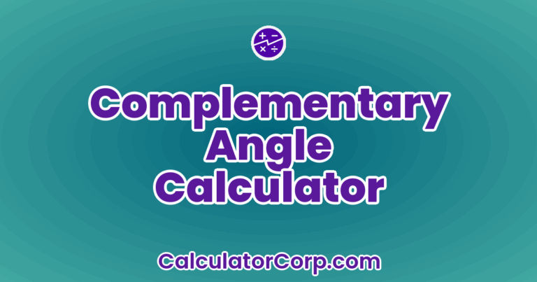 Complementary Angle Calculator